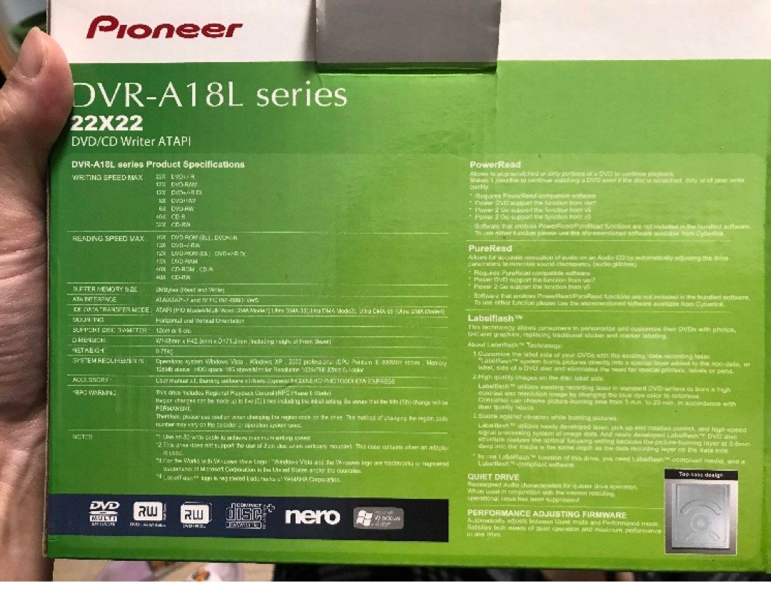 pioneer dvd dvr rom 光碟機 （內置 IDE), 電腦＆科技, 電腦周邊及配件, 硬碟及儲存器 - Carousell