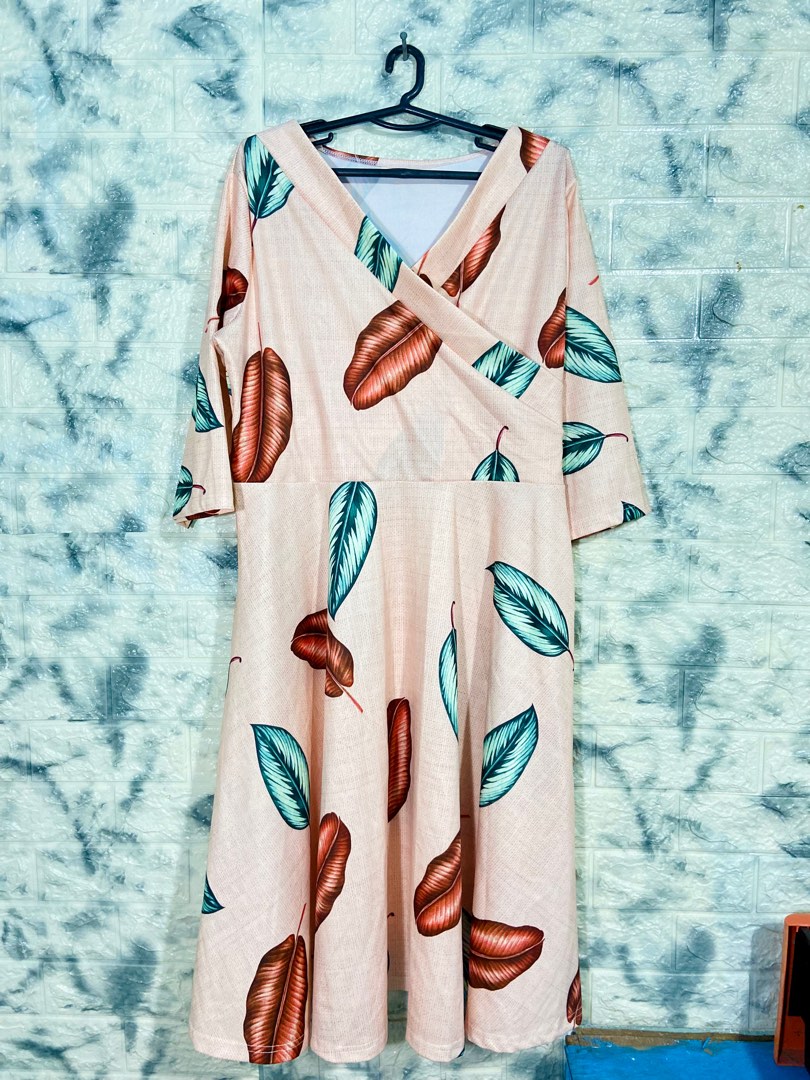 [PLUS SIZE] Overlapping Dress, Women's Fashion, Dresses & Sets, Dresses ...