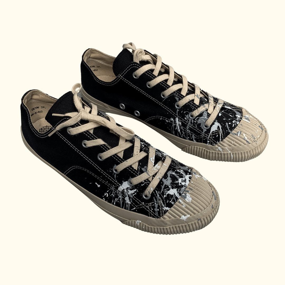 PRAS Low-01 Kuro "Painter's Shoe" in Black and Off white, Men's Fashion ...