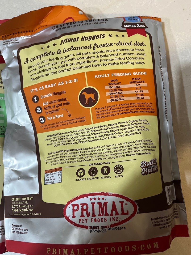 primal freeze dried nuggets assorted for dog, Pet Supplies, Pet Food on ...