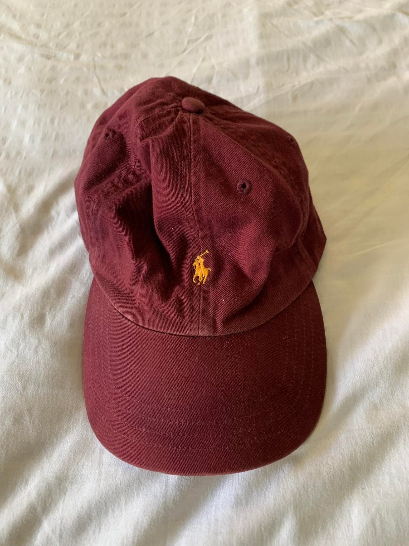 Ralph Lauren Maroon Cap, Men's Fashion, Watches & Accessories, Caps ...