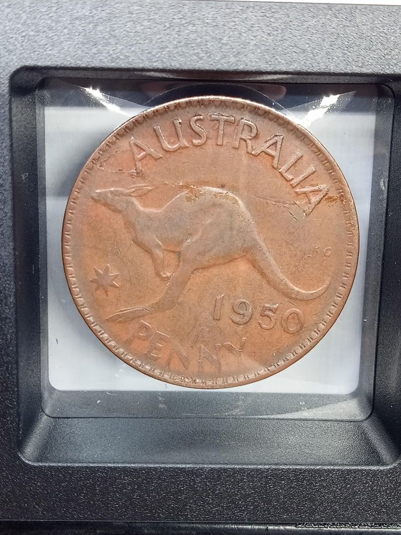 Rare! Australian 1950 King George VI Bronze Penny Coin, Hobbies & Toys ...