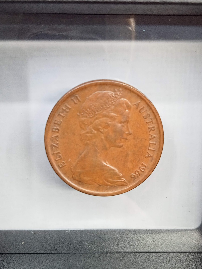Rare! Australian and New Zealand 1966 and 1967 One Cent Copper Coin ...