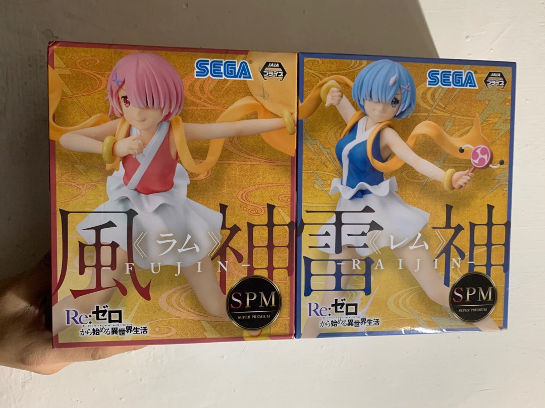 Re:0 SPM 從零開始的異世界生活 拉姆 雷姆 風神 雷神 造型 一對 Sega Re: Zero Starting Life in Another World- SPM Figure ...