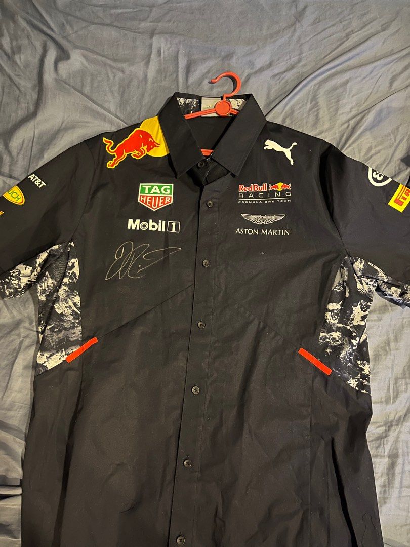Red Bull racing shirt with Daniel Ricciardo signature, Hobbies & Toys ...
