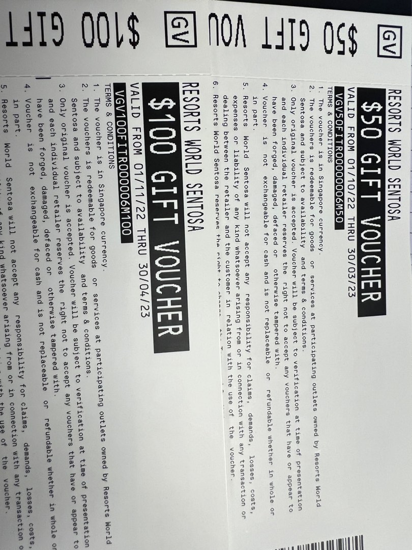 Rws, Tickets & Vouchers, Vouchers on Carousell