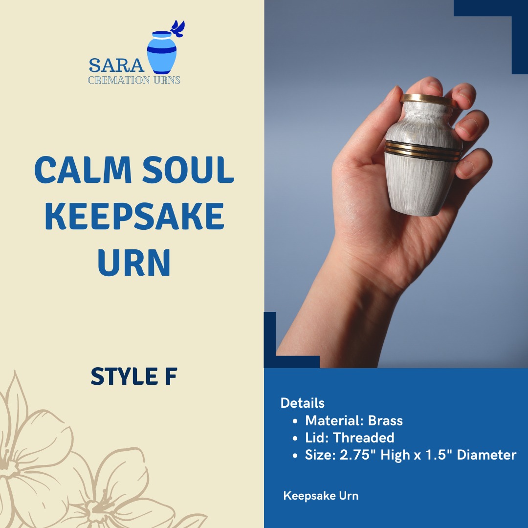[saraurnsph] Calm Soul Metal Keepsake Urn Style F Cremation Ashes Urn ...