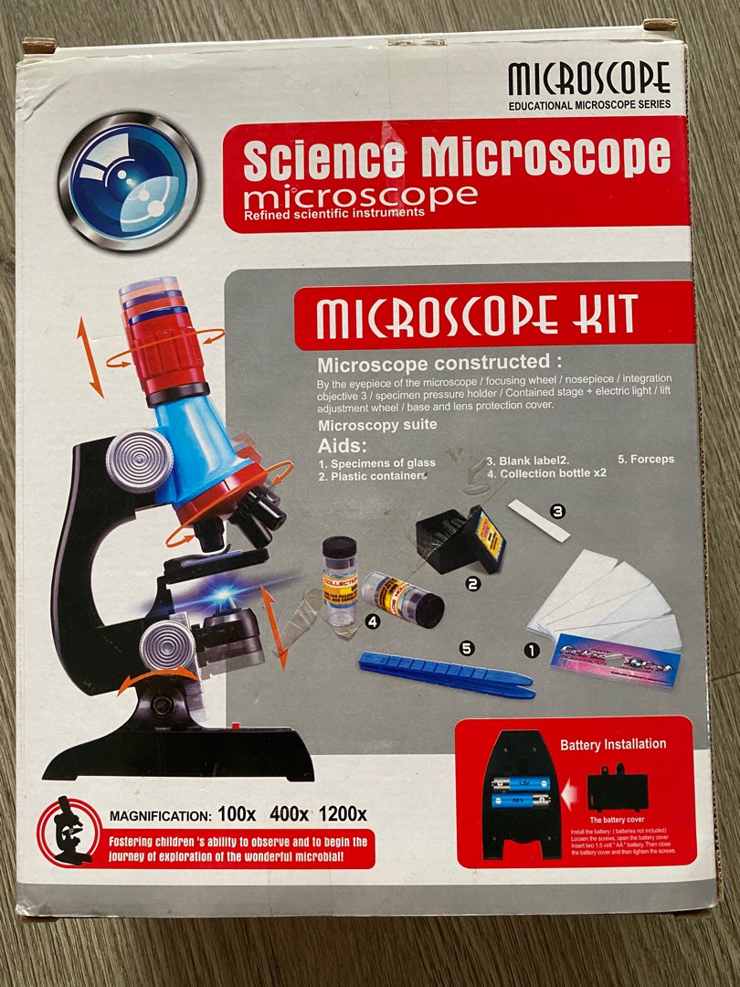 Science Microscope Kit Toy for Kids, Hobbies & Toys, Toys & Games on Carousell