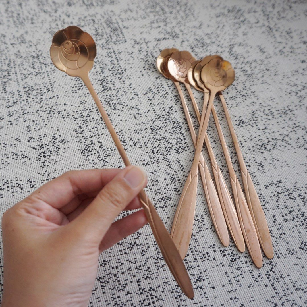 SENDOK TEA ROSE GOLD EMAS, Kitchen & Appliances di Carousell