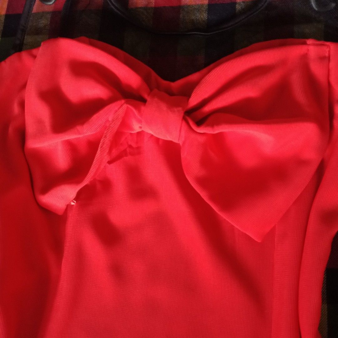 Sexy Red Ribbon Dress, Women's Fashion, Dresses & Sets, Dresses on ...