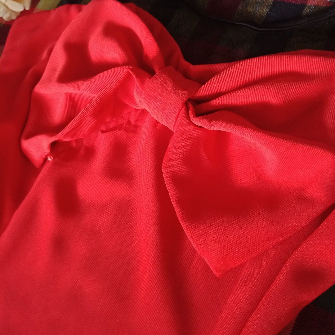 Sexy Red Ribbon Dress, Women's Fashion, Dresses & Sets, Dresses on ...