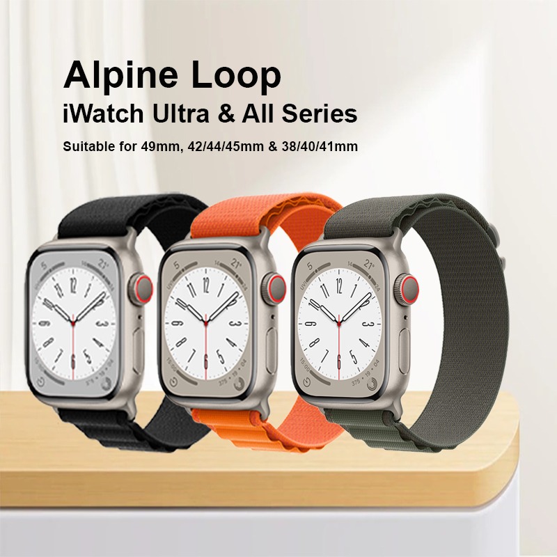[SG] Alpine Loop Sport Strap Soft Watch Band for iWatch Ultra & Series ...