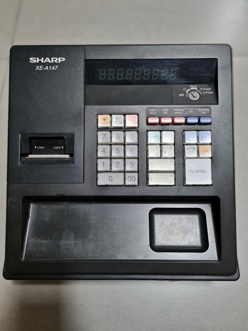 Sharp Cash Register XE-A147, Computers & Tech, Office & Business Technology on Carousell