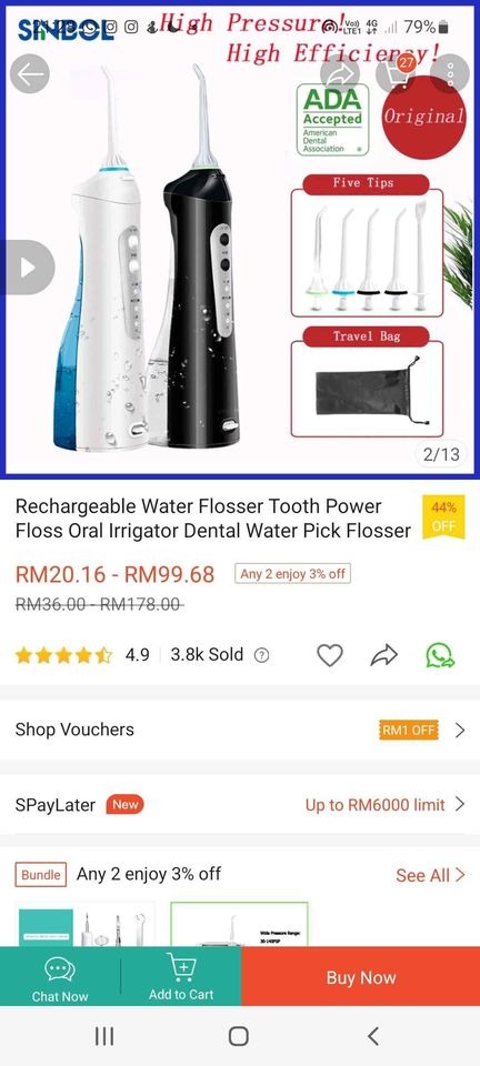 SINBOL Water Flosser, Beauty & Personal Care, Oral Care on Carousell