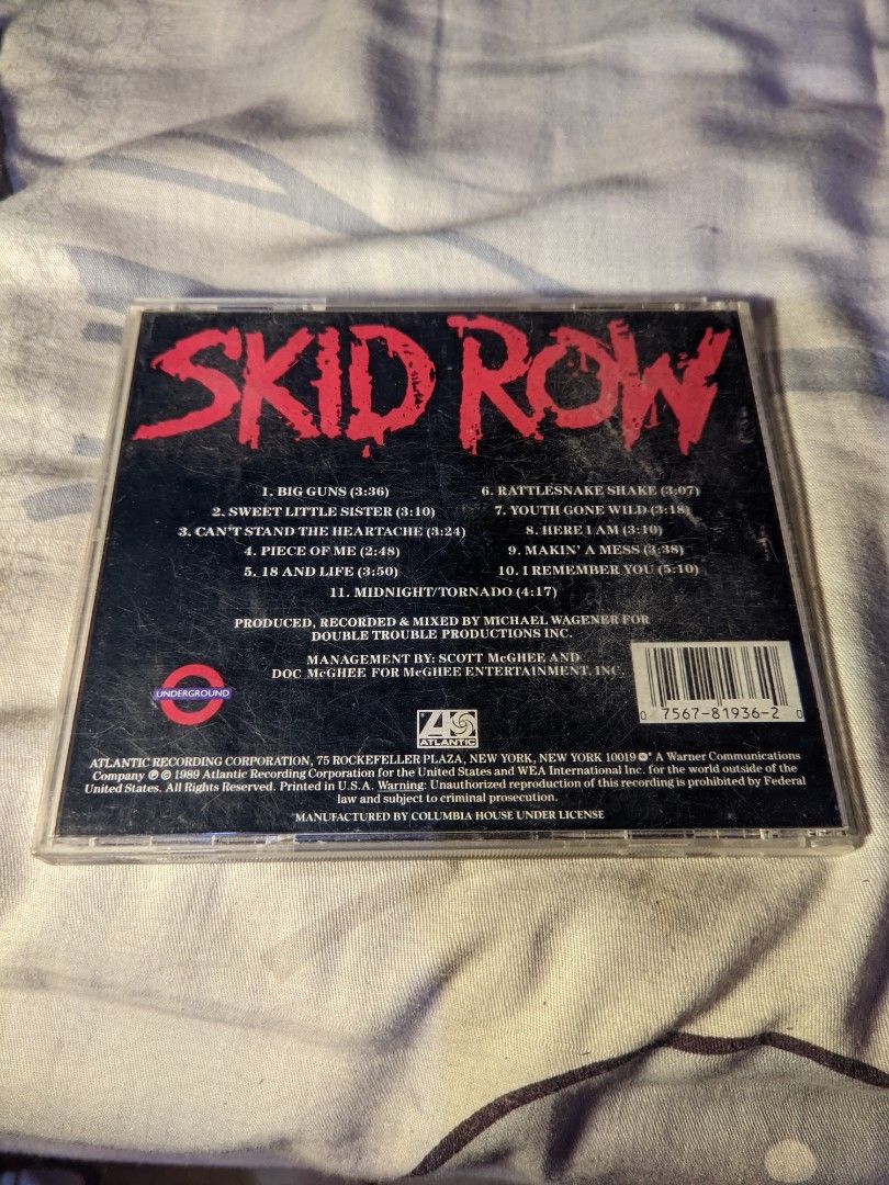 Skid row, Hobbies & Toys, Music & Media, CDs & DVDs on Carousell
