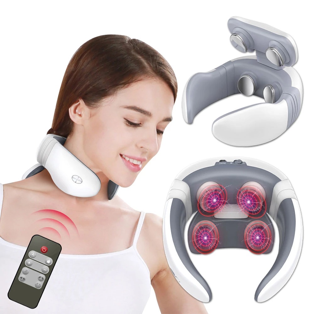 Smart Electric Neck Massager Pulse Body Massager Relax Back Cervical ...