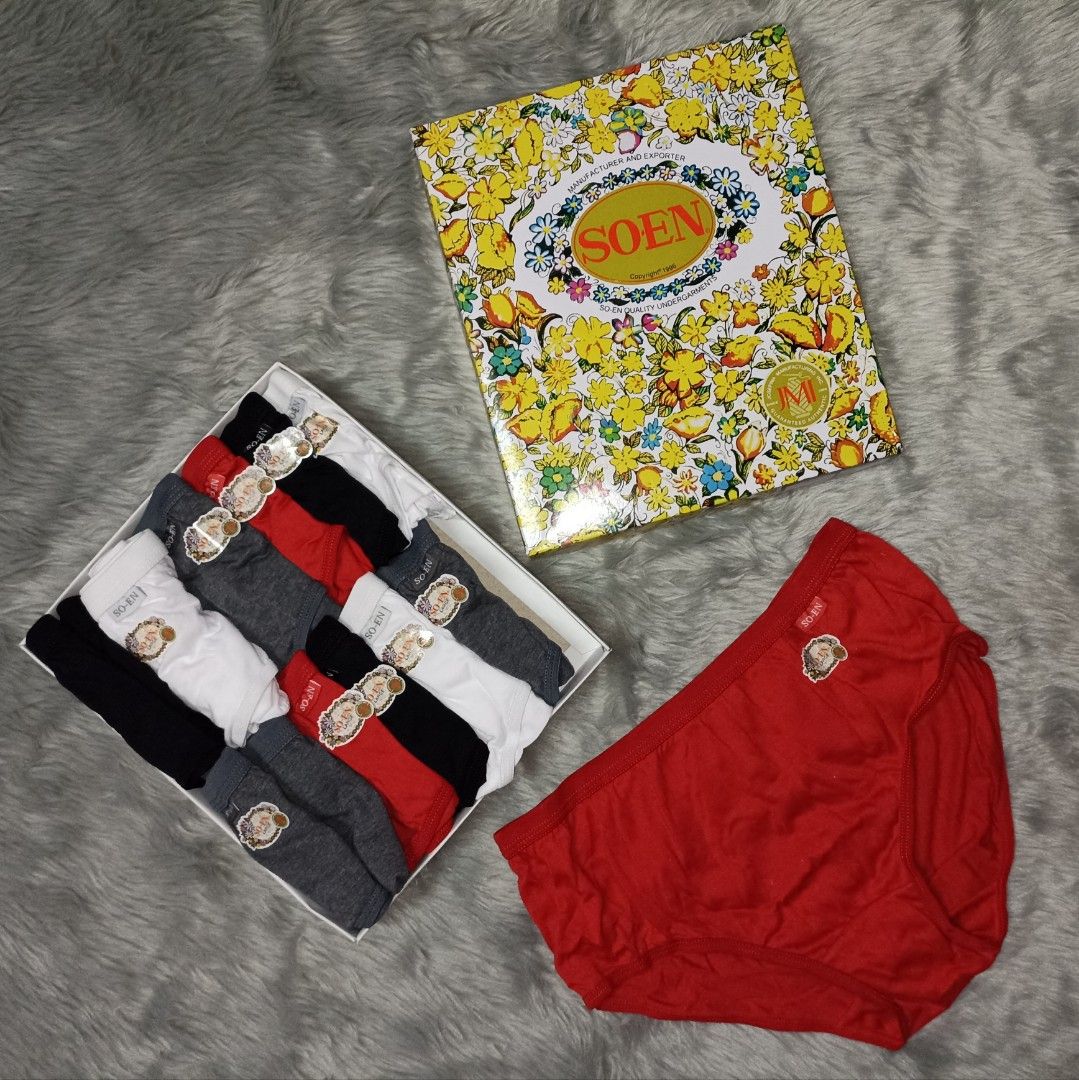 SOEN Semi Panty Assorted Color (1 Doz), Women's Fashion, Undergarments ...