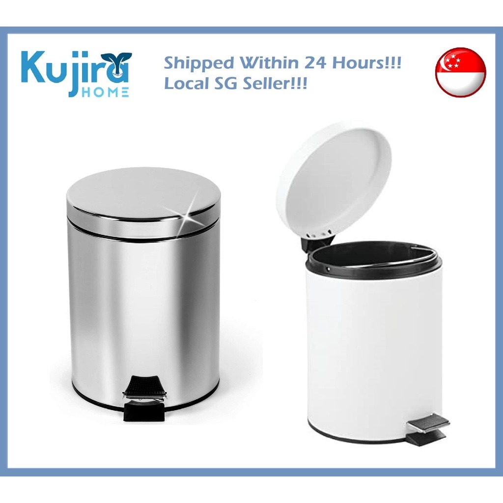 Soft Closing Waste Bin Round Steel Bin Dust Bin Rubbish Bin Circle ...