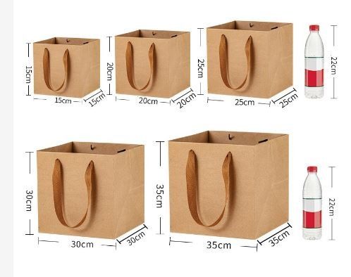 Square Coloured Paper Bag Kraft Paper Bags (10pcs) - LSSG0844, Hobbies ...