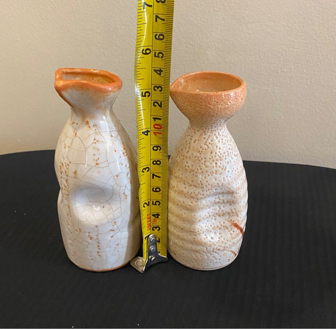 Stoneware Japanese sake containers /vases, Furniture & Home Living ...