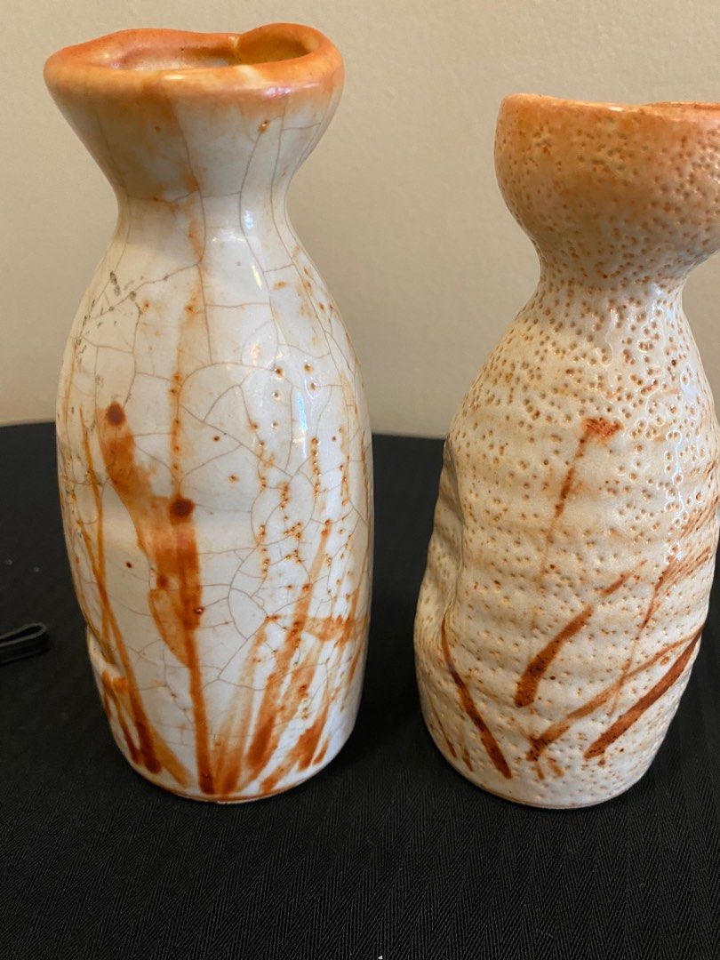 Stoneware Japanese sake containers /vases, Furniture & Home Living ...