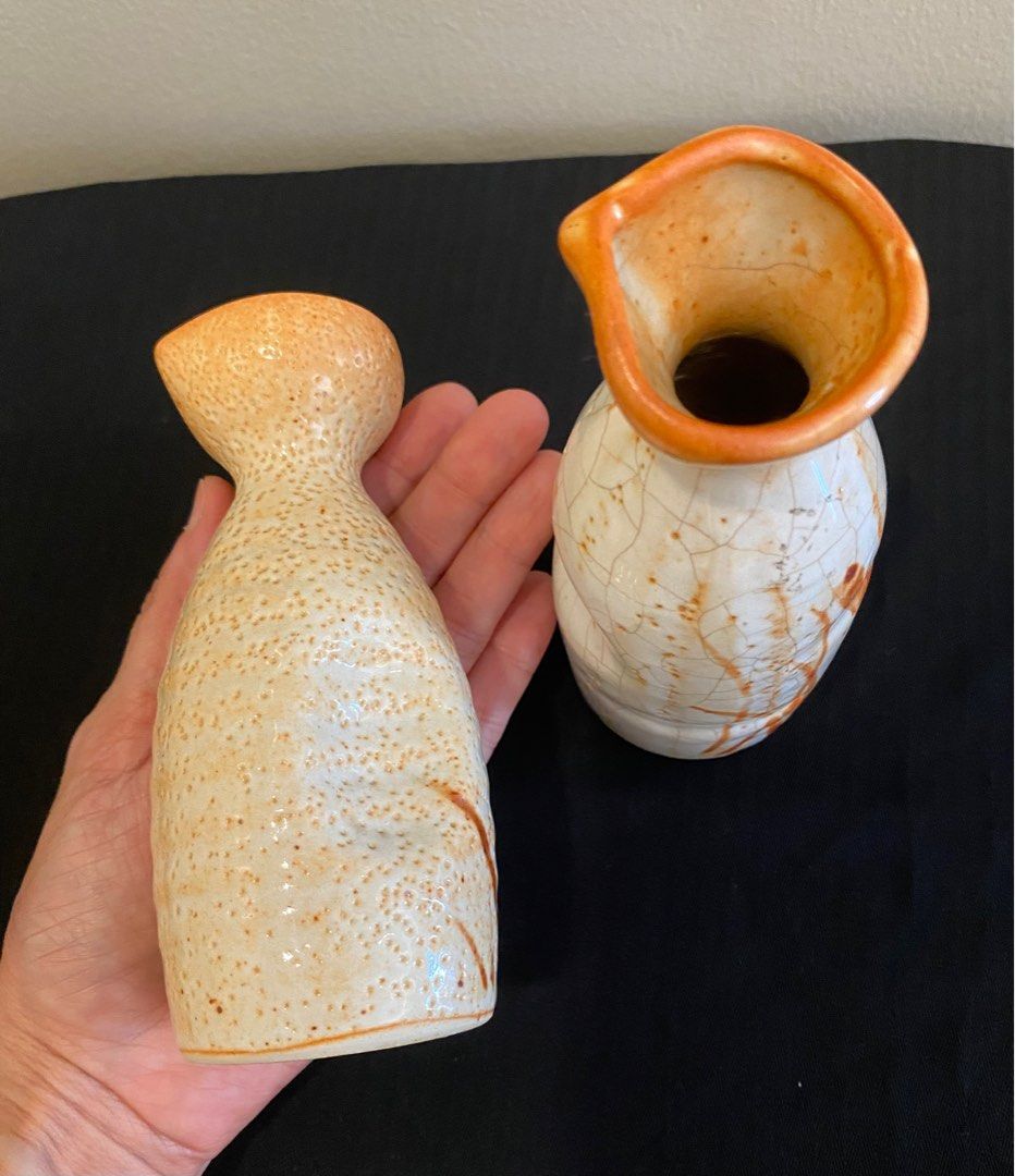 Stoneware Japanese sake containers /vases, Furniture & Home Living ...