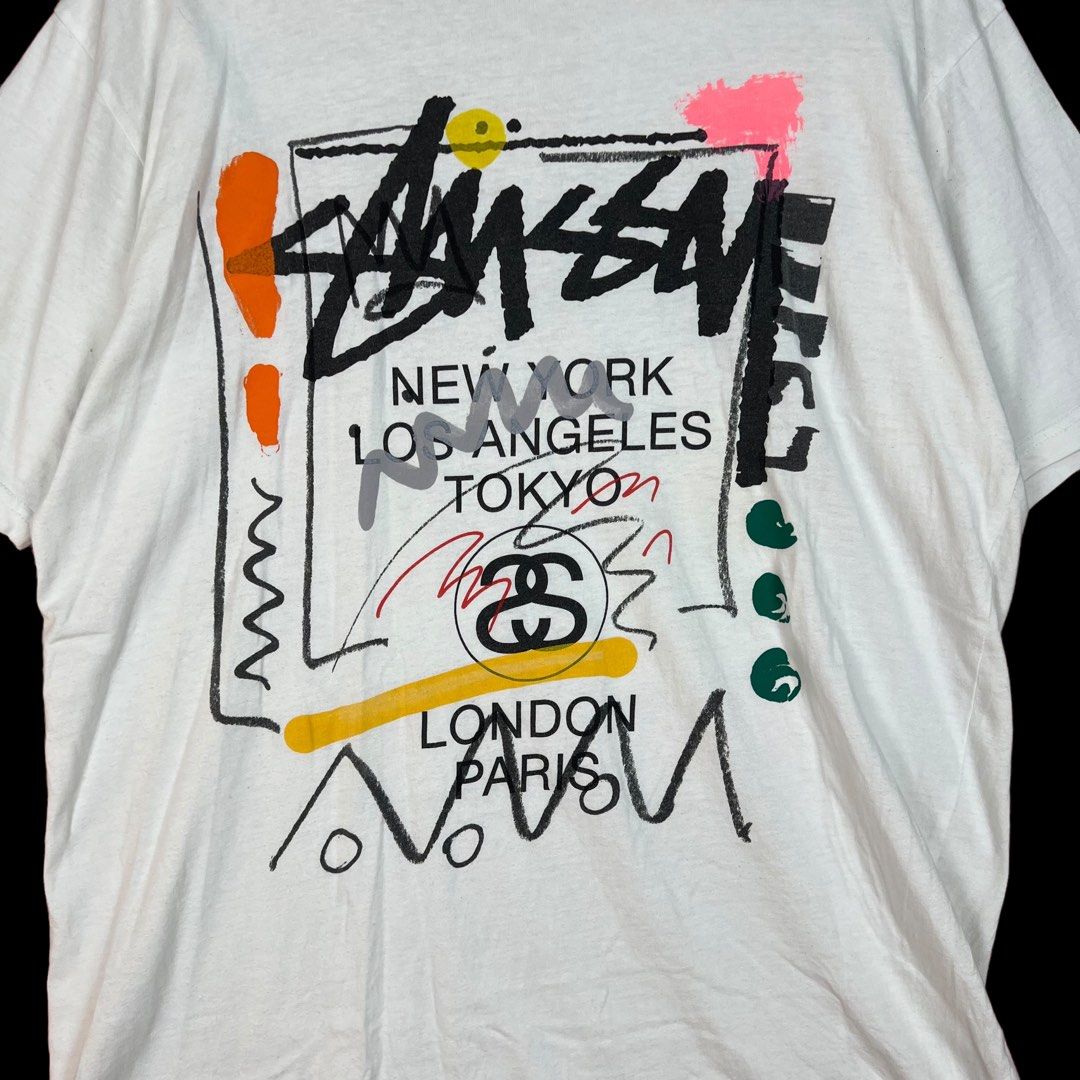 Stussy Tour / Stussy Places, Men's Fashion, Tops & Sets, Tshirts & Polo Shirts on Carousell