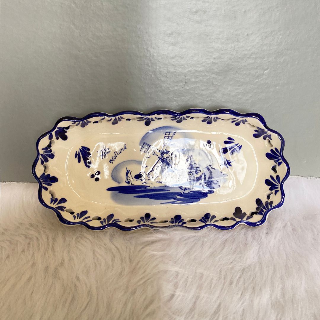T S Holland Blue Delft Blue Painted Condiment Deco Set, Furniture ...