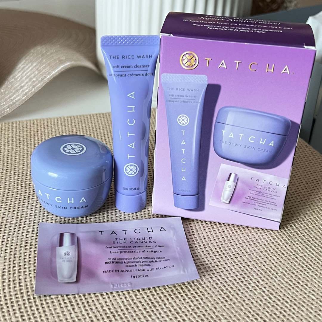 Tatcha the rice wash/ dewy skin cream, Beauty & Personal Care, Face ...