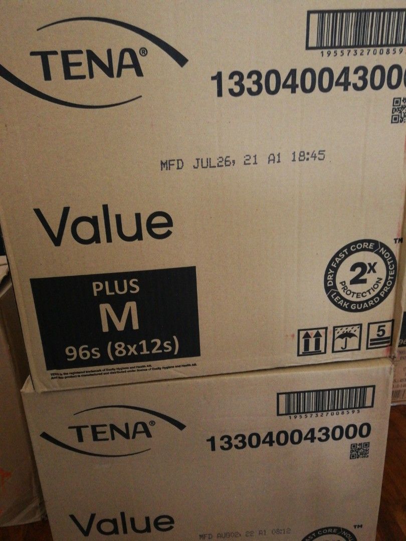 TENA Value Diaper Adult M12's, Health & Nutrition, Assistive ...