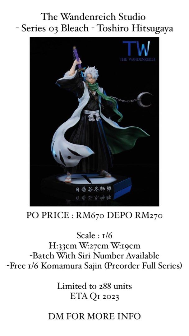 The Wandenreich Studio - Series 03 Bleach - Toshiro Hitsugaya, Hobbies ...