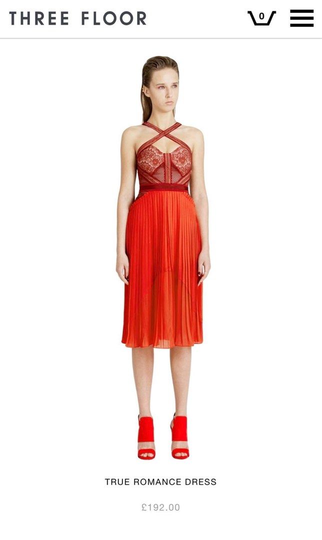 Three Floor Red Dress, Luxury, Apparel on Carousell