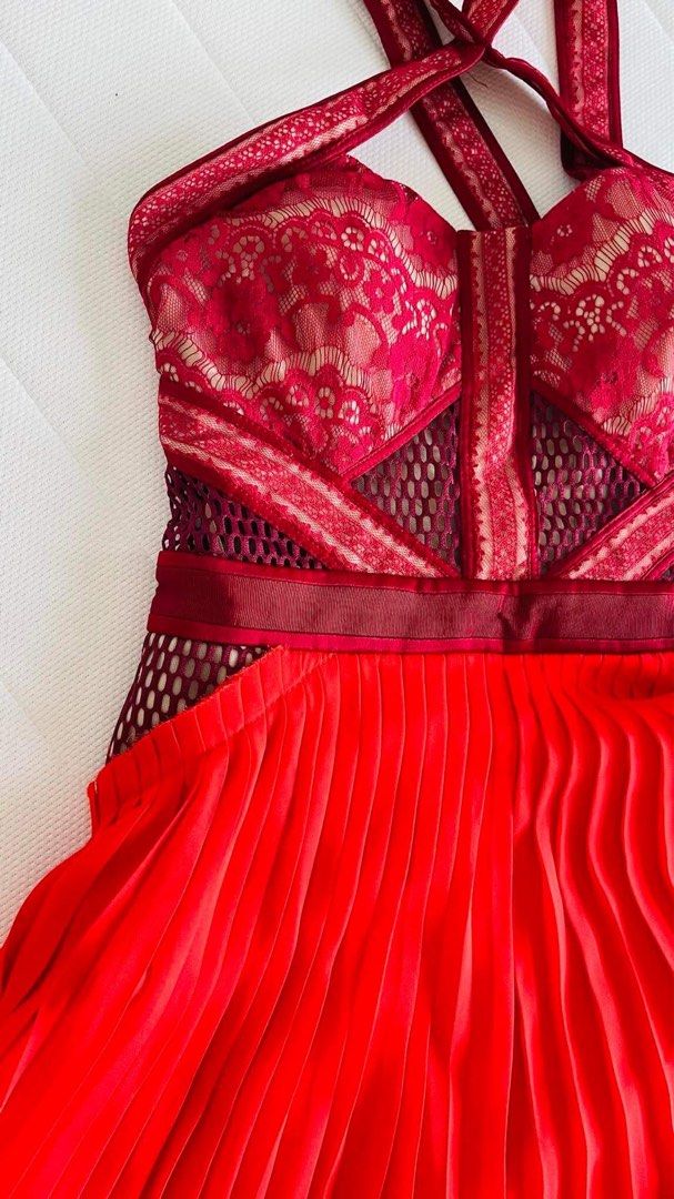 Three Floor Red Dress, Luxury, Apparel on Carousell