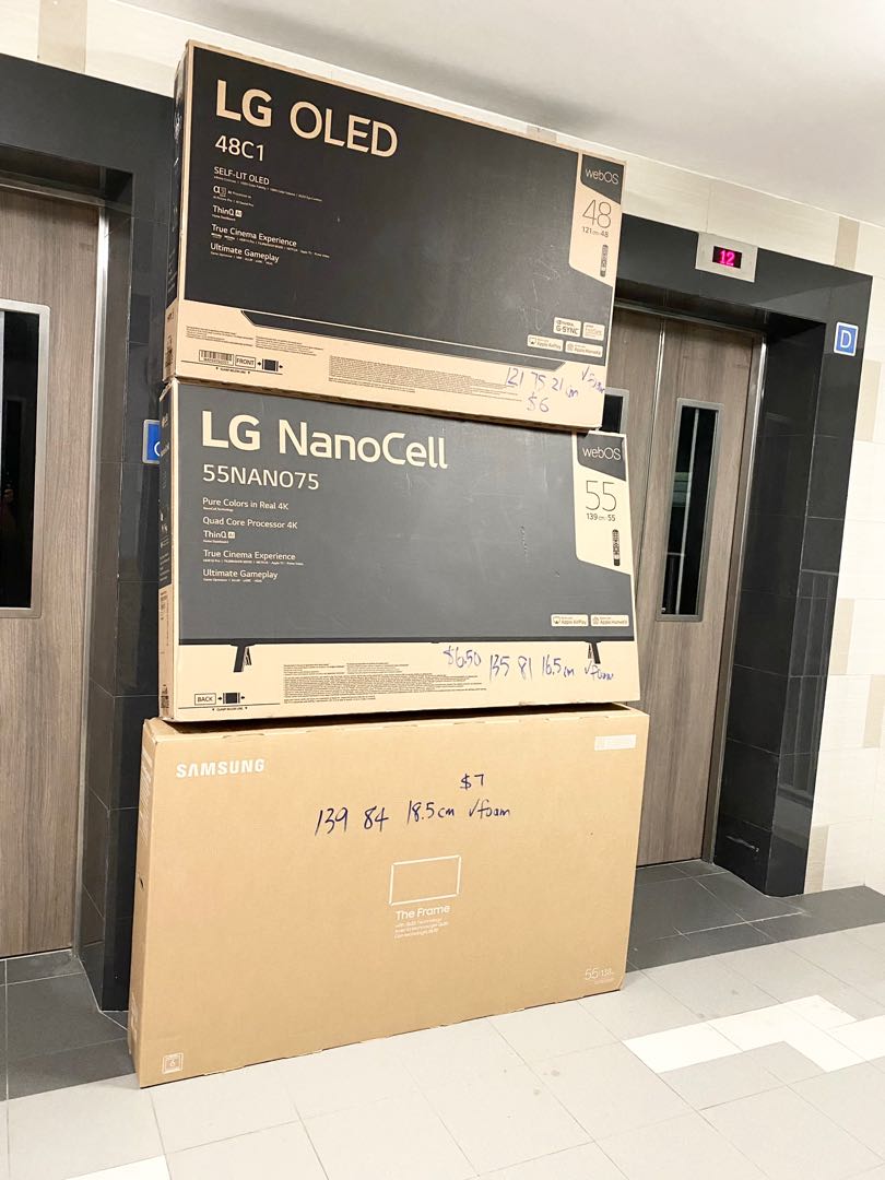 Tv boxes 65" 55" 50" 43" 40" 32" extra large large moving house carton ...