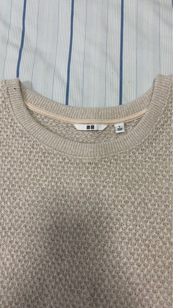 Uniqlo beige sweater, Women's Fashion, Tops, Longsleeves on Carousell