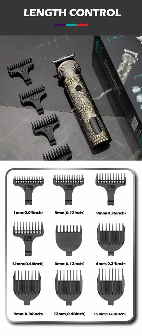 VGR V-106 6 in 1 Professional Grooming Kit Beard Shaver Nose Body Hair ...