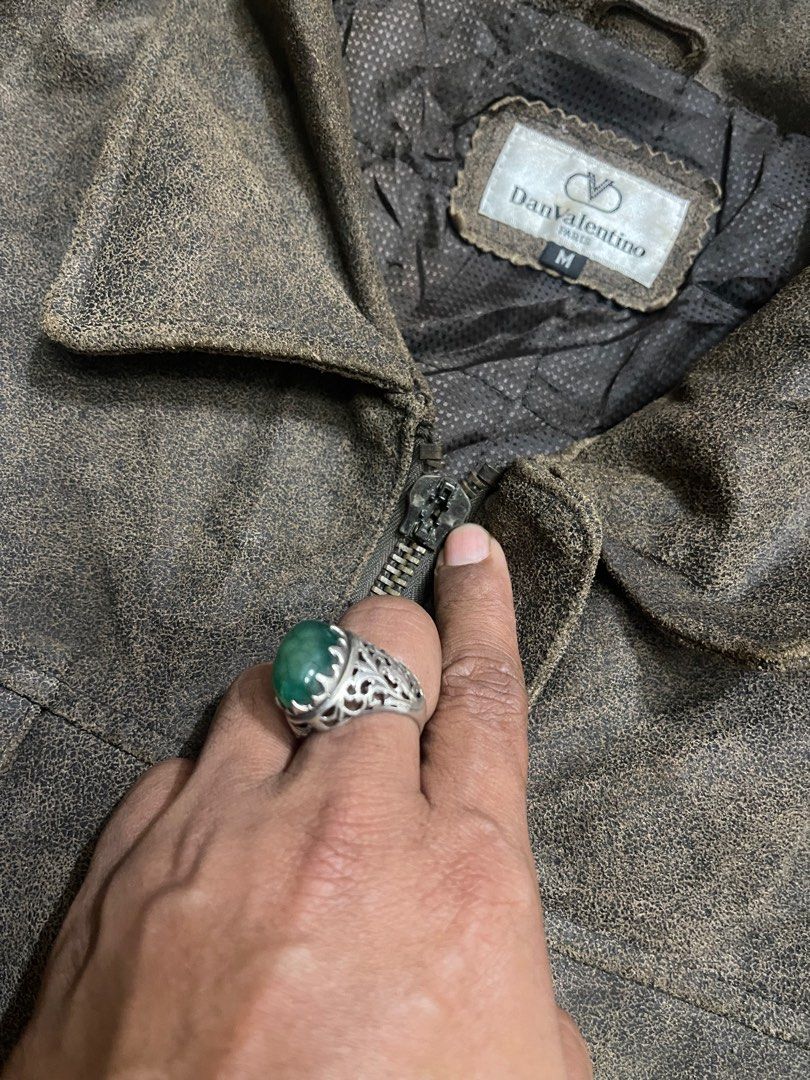 Vintage Dan Valentino Leather Jacket, Men's Fashion, Coats, Jackets and ...