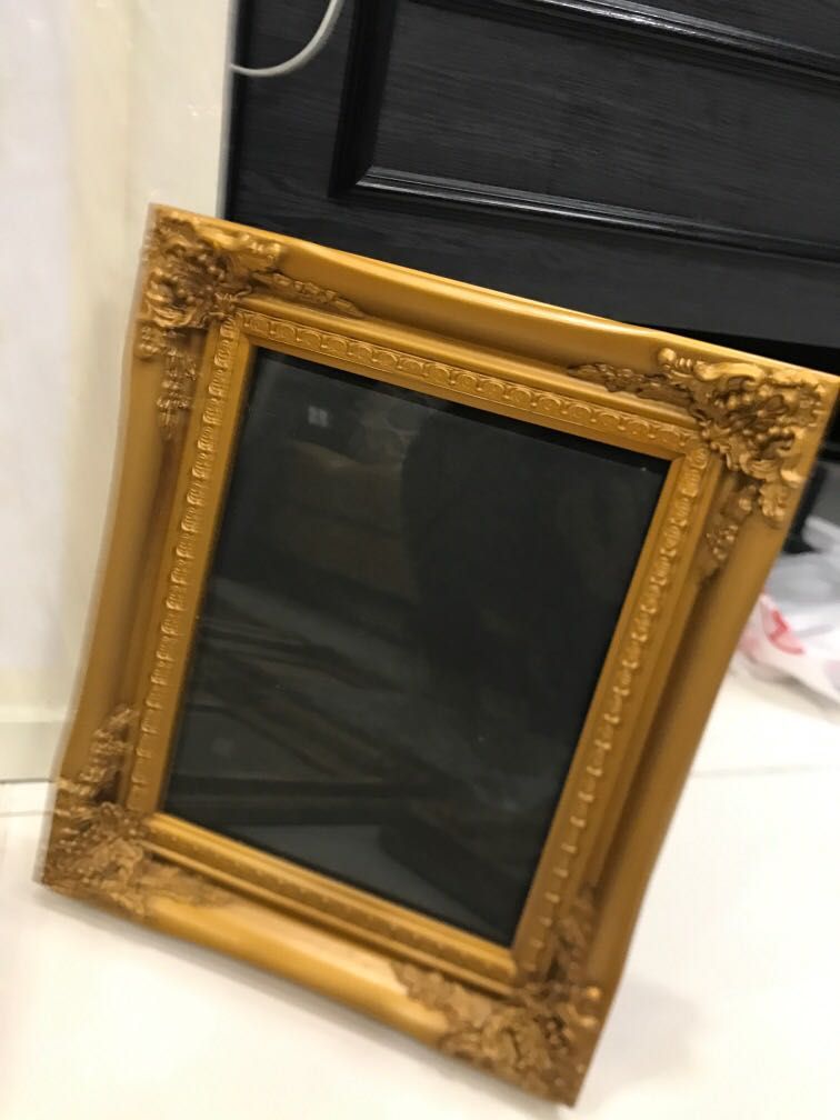 Vintage Gold Tone Baroque Photo Frame set, Furniture & Home Living ...