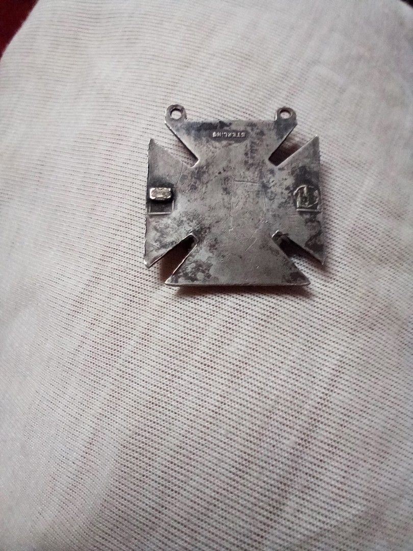 Vintage Chinese lucky charm silver swastika and skull sterling silver ...