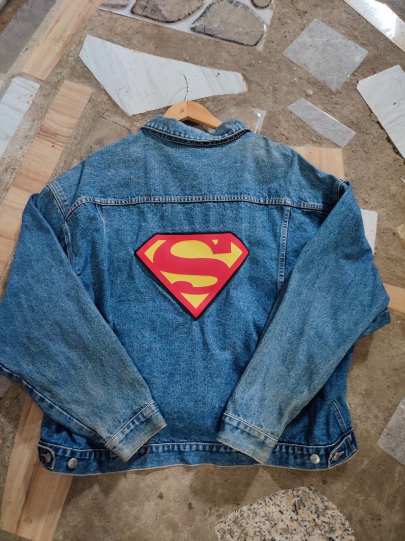 VINTAGE WARNER BROS/DC SUPERMAN DENIM JACKET 1999, Hobbies & Toys ...