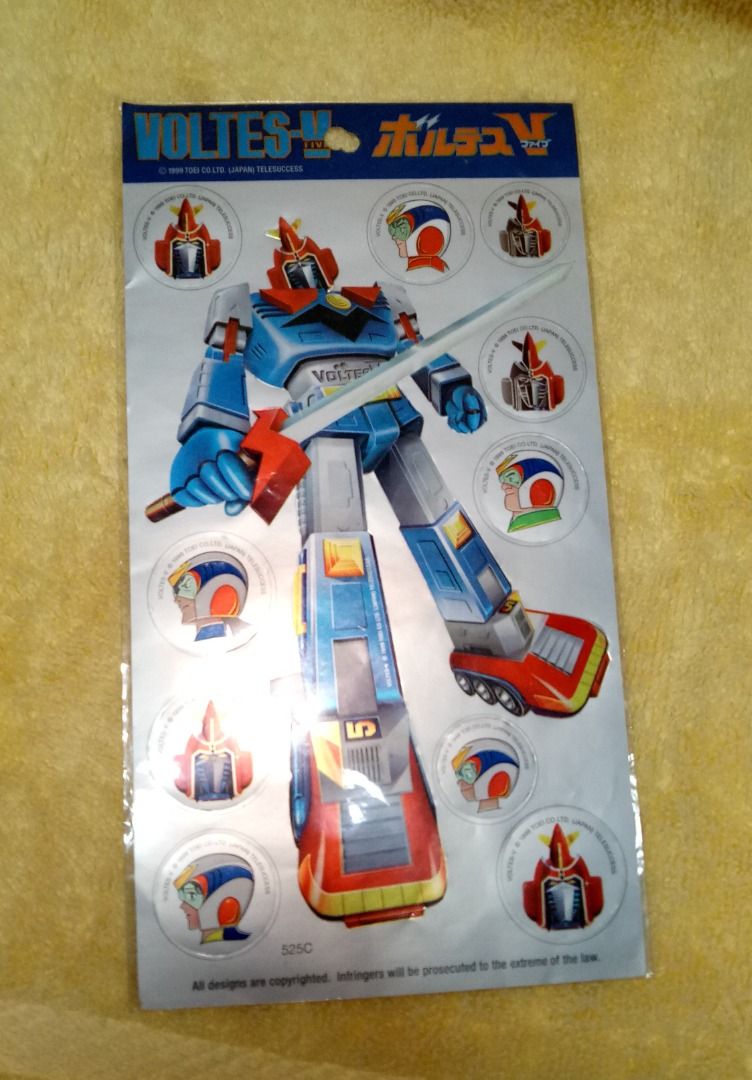 Voltes V Sticker, Hobbies & Toys, Memorabilia & Collectibles, J-Pop on ...