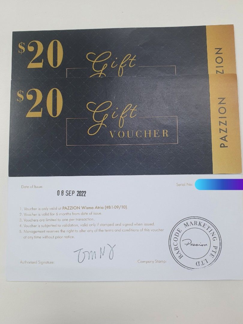 WISMA ATRIA various vouchers, Tickets & Vouchers, Vouchers on Carousell