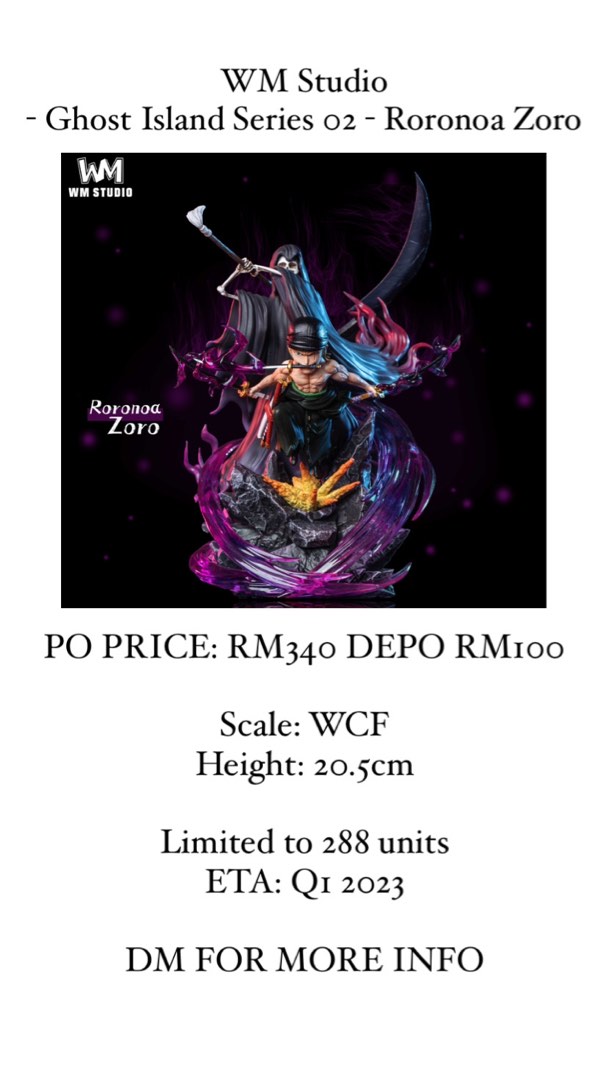 WM Studio - Ghost Island Series 02 - Roronoa Zoro, Hobbies & Toys, Toys ...