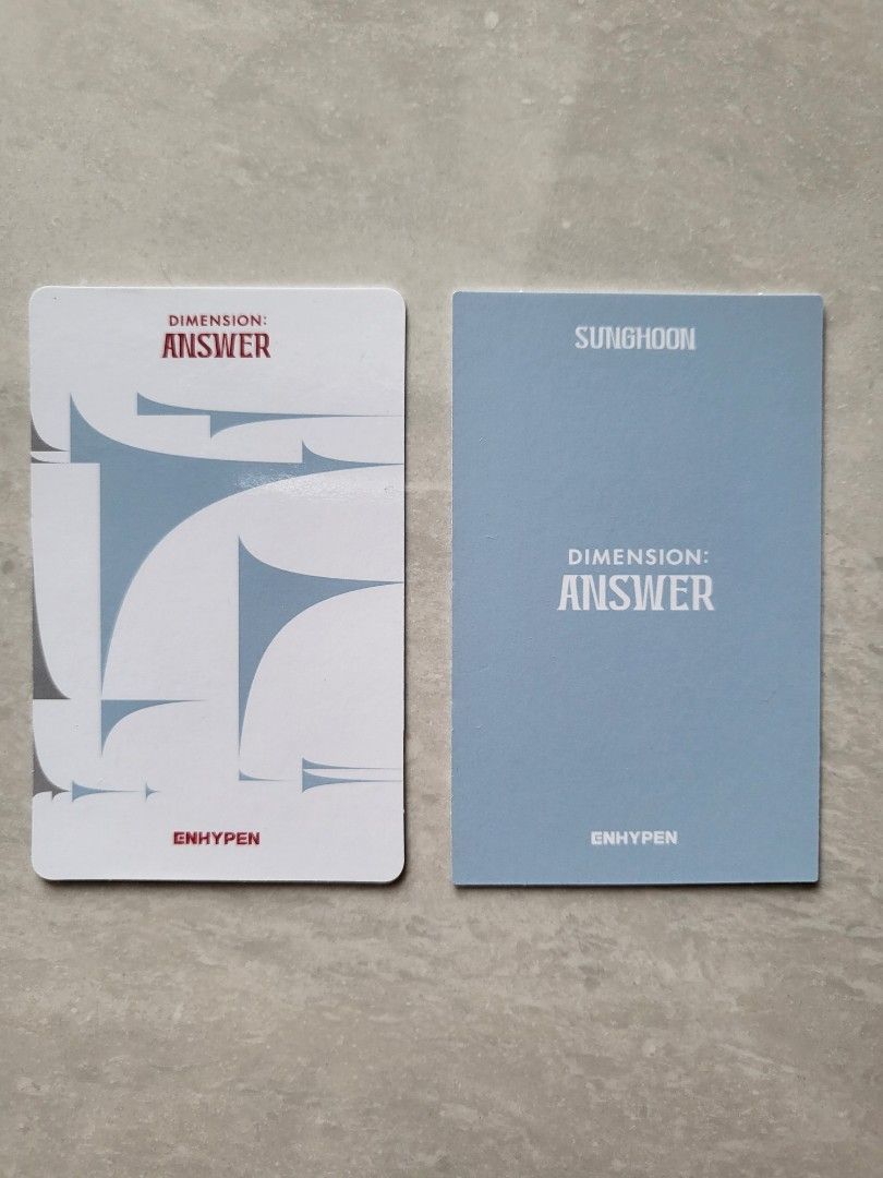 [WTS/WTT] enhypen niki sunghoon dimension answer yet ver. photocards ...