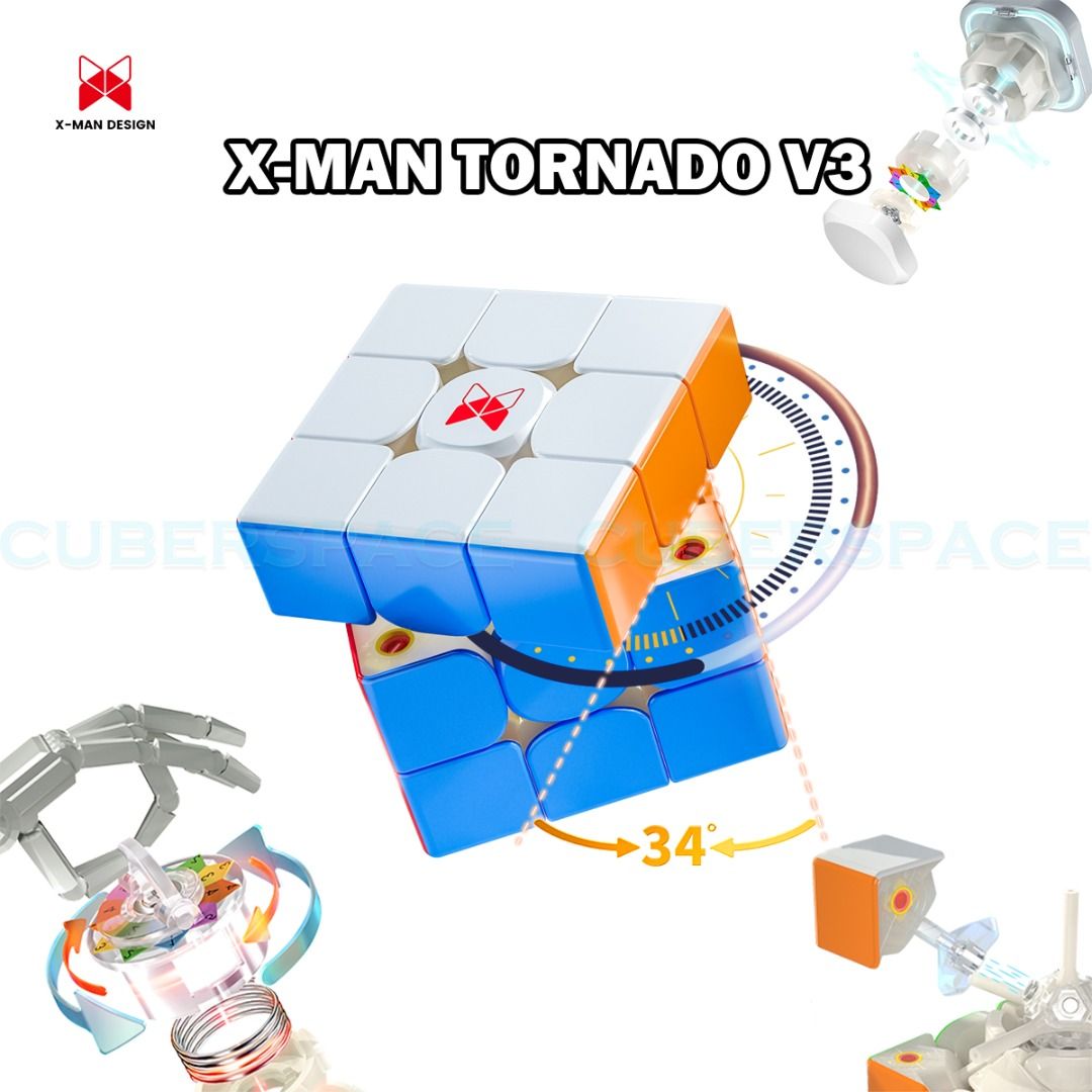 X-Man Design Tornado V3 Magnetic Speedcube, Hobbies & Toys, Toys ...