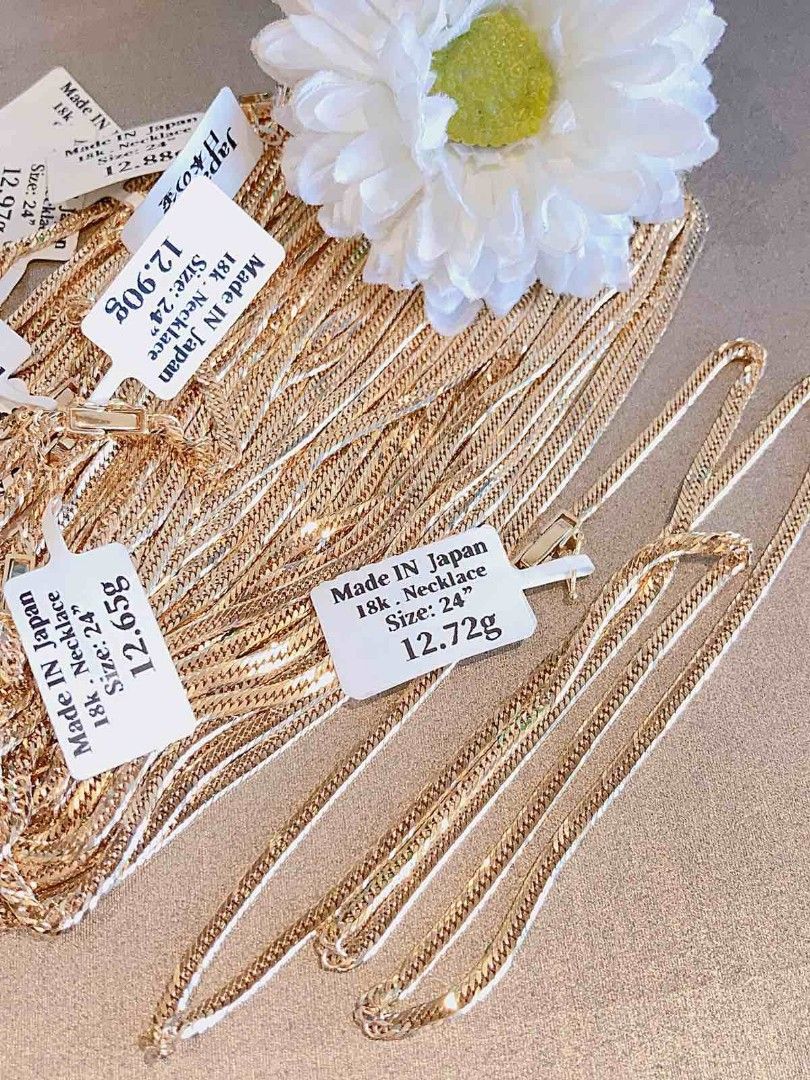 YG Chain Made in Japan K18, Women's Fashion, Jewelry & Organizers ...