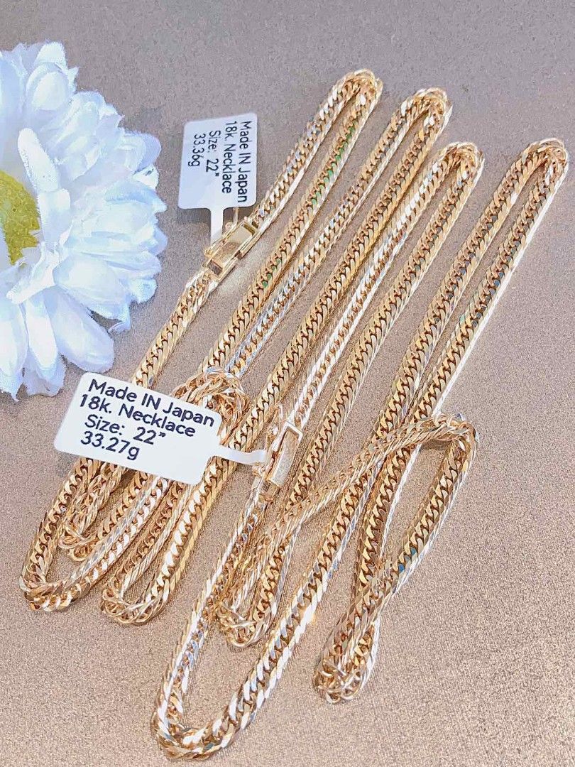 YG Chain Made in Japan K18, Women's Fashion, Jewelry & Organizers ...