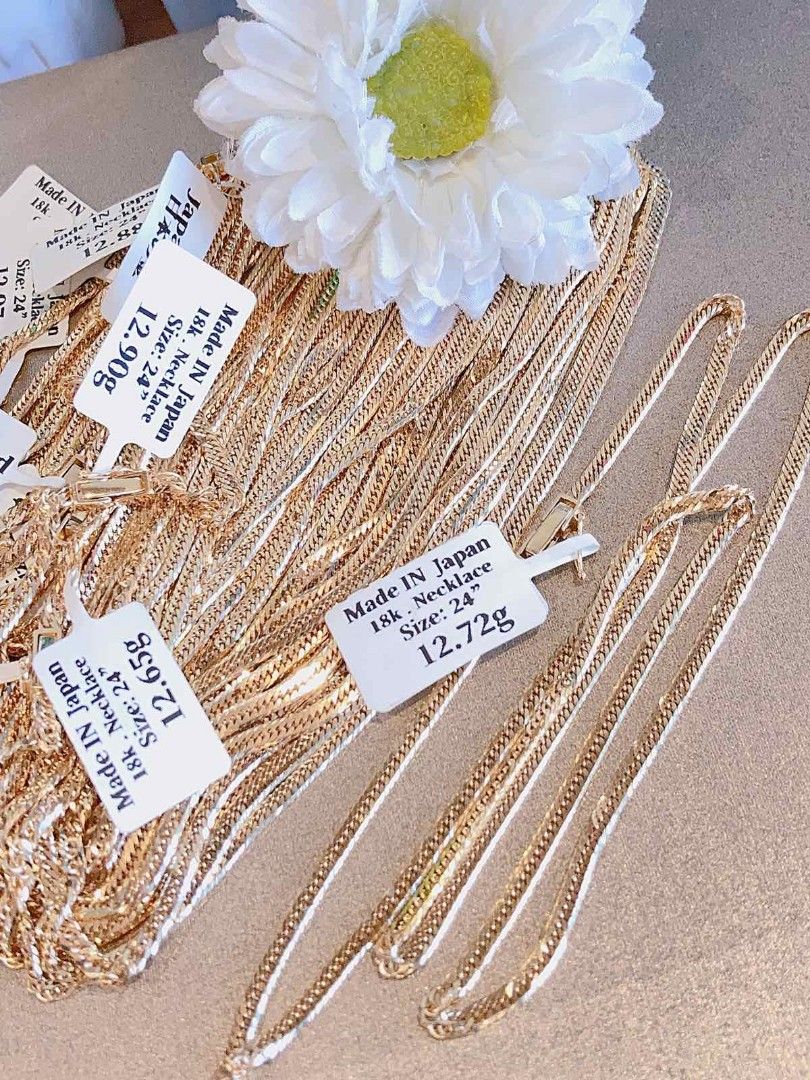YG Chain Made in Japan K18, Women's Fashion, Jewelry & Organizers ...
