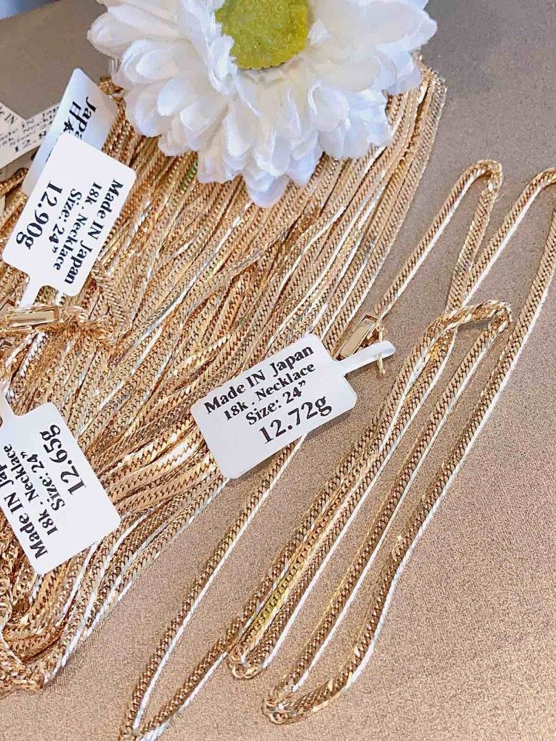 YG Chain Made in Japan K18, Women's Fashion, Jewelry & Organizers ...