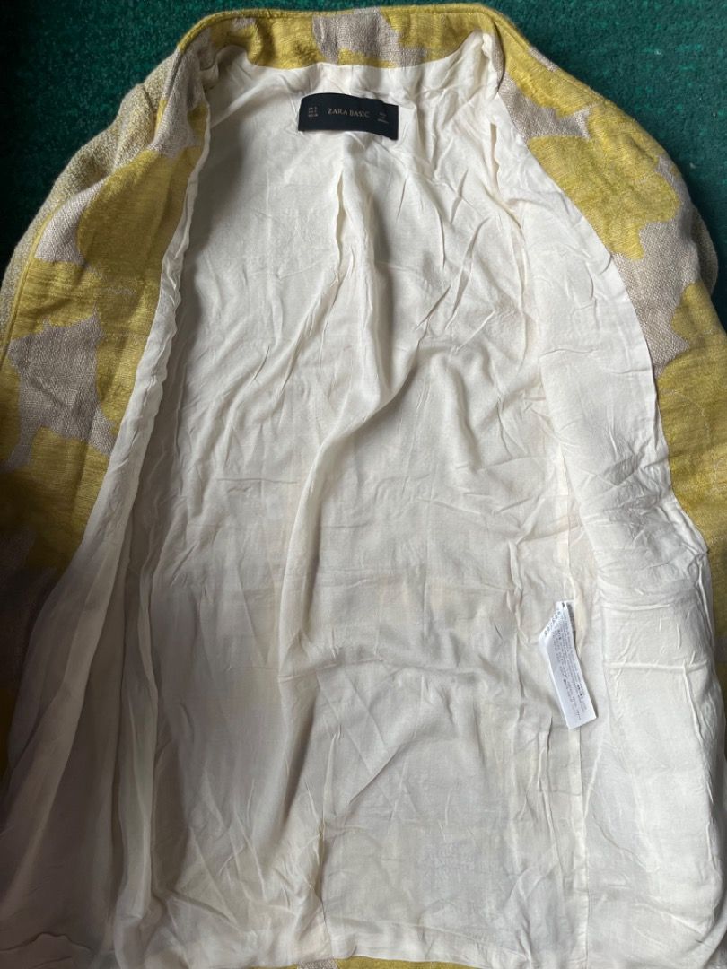 ZARA made in Marocco long light jacket linen like, Women's Fashion ...